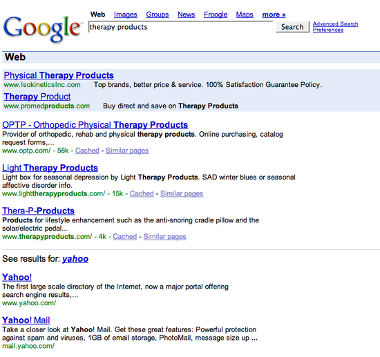 Interesting little google bug | Seth's Blog